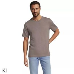 LANDS' END Super-T Kurzarm-Shirt f&uuml;r Herren, Classic Fit, Herren, size: regular, Braun, Baumwolle, by Lands' End