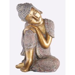 HEINE HOME Buddha, Goldfarben, Gr. H/B/T ca. 41/25/29 cm, Figuren & Skulpturen, Material: Polyresin