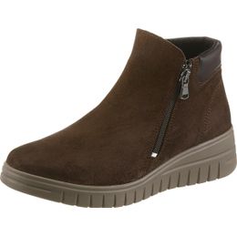 Damen Stiefelette mit Veloursleder schoko Gr&ouml;&szlig;e 40