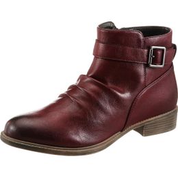 Andrea Conti Damen Stiefelette in Leder-Optik bordeaux Gr&ouml;&szlig;e 37