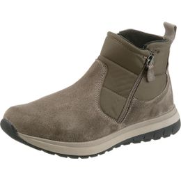 Damen Stiefelette mit Doppel-Rei&szlig;verschluss sesam Gr&ouml;&szlig;e 42