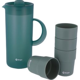 Berger Getr&auml;nkeset Kanne inkl. Trinkbecher 5-tlg. gr&uuml;n - Becher & Tassen