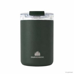 Groenenberg Isolierbecher aus recyceltem Edelstahl auslaufsicher forest 320 ml - Isolierbecher