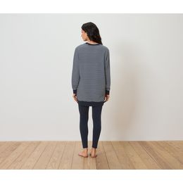 Tchibo - Leggings-Pyjama - Damen - Gr. M - dunkelblau/gestreift