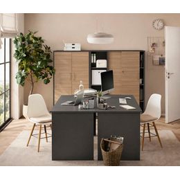 Tchibo - Schreibtisch &raquo;Metz&laquo; - 144x65x73,6cm - anthrazit -