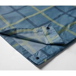 Tchibo - Regenponcho mit &Auml;rmeln - Damen - Gr. S/M - graublau/kariert