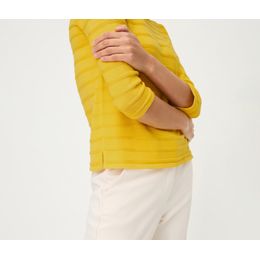 Tchibo - Strukturierter Olsen Pullover mit 3/4-&Auml;rmeln - Damen - Gr. 36 - gelb