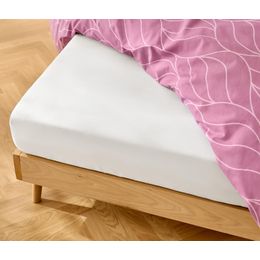 Tchibo - Perkal-Spannbettlaken - wei&szlig;