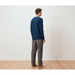 Tchibo - Pyjama-Set mit gewebter Hose - Herren - Gr. XXL - dunkelblau