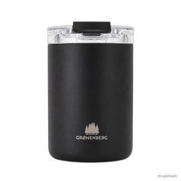 Groenenberg Isolierbecher aus recyceltem Edelstahl auslaufsicher black 320 ml - Isolierbecher