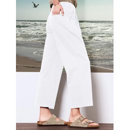 DAY.LIKE - Wide Fit-7/8-Hose, weiss, Gr. 38 / S - Baumwolle