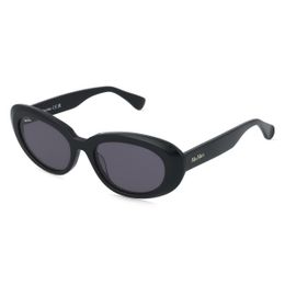 MaxMara Max Mara MM0196 | Damen-Sonnenbrille | Fassung: Vollrand, Oval, Acetat, Schwarz Gl&auml;nzend | Glasfarbe: Grau