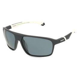 Polaroid PLD 7058/S | Herren-Sonnenbrille | Fassung: Vollrand, Eckig, Kunststoff, Schwarz Matt | Glasfarbe: Grau