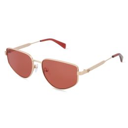 Liu Jo LJ164S | Damen-Sonnenbrille | Fassung: Vollrand, Rund, Metall, Rosegold | Glasfarbe: Rot