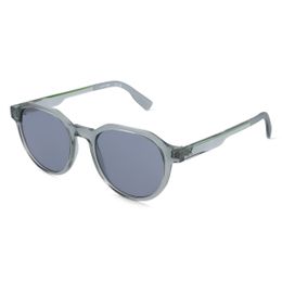 Lacoste L6087S | Herren-Sonnenbrille | Fassung: Vollrand, Eckig, Kunststoff, Grau Transparent | Glasfarbe: Grau