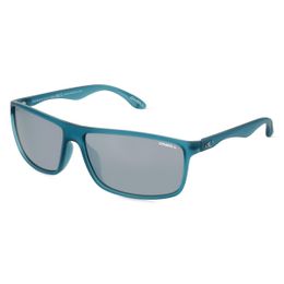 O`Neill O'Neill 9004 2.0 ONS | Unisex-Sonnenbrille | Fassung: Vollrand, Quadratisch, Acetat, Blau | Glasfarbe: Grau Spiegel Silber