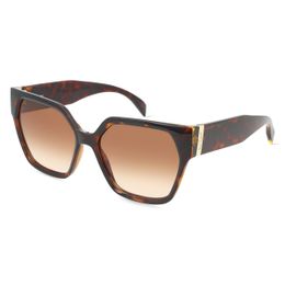 Levi's Levi&rsquo;s 207231 | Damen-Sonnenbrille | Fassung: Vollrand, Eckig, Kunststoff, Havanna | Glasfarbe: Braun Verlaufend