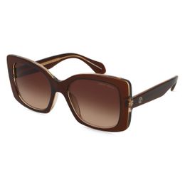 Giorgio Armani 0AR8208U | Damen-Sonnenbrille | Fassung: Vollrand, Quadratisch, Acetat, Braun Transparent | Glasfarbe: Braun Verlaufend