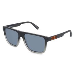 Superdry 996110 | Herren-Sonnenbrille | Fassung: Vollrand, Quadratisch, Kunststoff, Gun Kristall | Glasfarbe: Grau