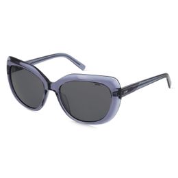 Esprit ET40131 | Damen-Sonnenbrille | Fassung: Vollrand, Cat Eye, Acetat, Schwarz | Glasfarbe: Grau
