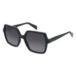 Liu Jo LJ824S | Damen-Sonnenbrille | Fassung: Vollrand, Quadratisch, Kunststoff, Schwarz | Glasfarbe: Grau Verlaufend
