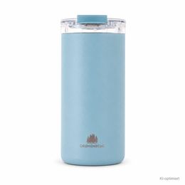 Groenenberg Isolierbecher aus recyceltem Edelstahl auslaufsicher sky 440 ml - Isolierbecher
