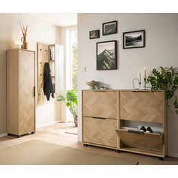 Tchibo - Spiegelregal &raquo;Piazza&laquo; - 30x19,6x110,6cm - braun -