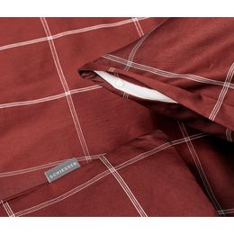Schiesser Satin-Bettw&auml;sche &raquo;Josh&laquo; - rostrot
