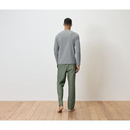 Tchibo - Pyjama-Set mit gewebter Hose - Herren - Gr. S - grau