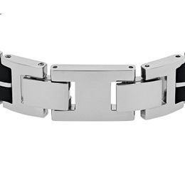 Tchibo - Amor Edelstahl Herren-Armschmuck &raquo;Kautschuk&laquo; - silber