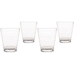 Bo-Camp Rib Limonadengl&auml;ser aus MS-Kunststoff im 4er-Set 350 ml - Gl&auml;ser