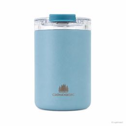 Groenenberg Isolierbecher aus recyceltem Edelstahl auslaufsicher sky 320 ml - Isolierbecher