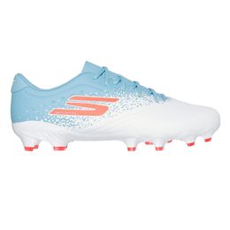 Skechers - Fu&szlig;ballschuhe mit festem Boden f&uuml;r Herren/Damen Unisex (Wei&szlig;/Blau)