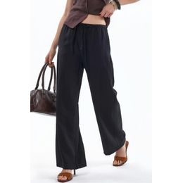 Damen Hosen mit weitem Bein aus Gewebe