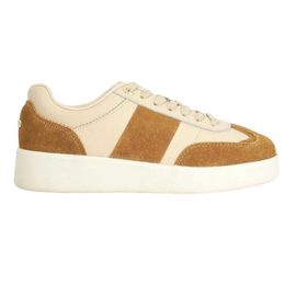 Dune London - "Enticing" Sneaker f&uuml;r Damen, Wildleder, Plattform-Absatz (Braun)