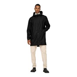 Only - Regenmantel f&uuml;r Herren, wasserabweisend, Regul&auml;r (Schwarz)