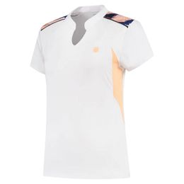 K-Swiss - "Hypercourt" T-Shirt f&uuml;r Damen, Tennis, Regul&auml;r (Wei&szlig;)