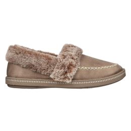 Skechers - "Cosy CampF" Hausschuhe f&uuml;r Damen, Leder (Braungrau)