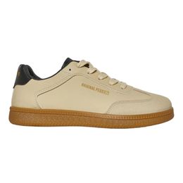 Original Penguin - Retro Sneaker f&uuml;r Herren, Runder Zeh, Flach (Cremefarbe)