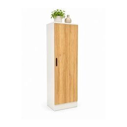 Vcm Mehrzweckschrank mit 1 Dreht&uuml;r, H. 114 x B. 52 x T. 32 cm, Wohnzimmerschrank, B&uuml;roschrank und Aufbewahrungsschrank mit 3 F&auml;cher - Dilos