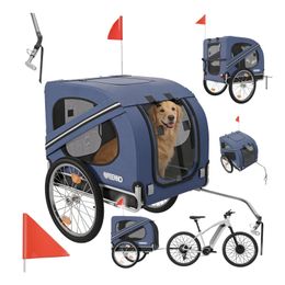 BENNO&reg; Hundefahrradanh&auml;nger LUNA Kleintierfahrradanh&auml;nger Buggy faltbar, blau