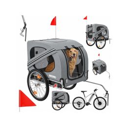 BENNO&reg; Hundefahrradanh&auml;nger LUNA Kleintierfahrradanh&auml;nger Buggy faltbar, grau