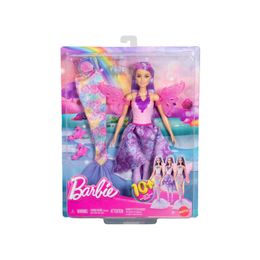 Mattel JCP74 - Barbie - 3-in-1 Puppen-Set: Meerjungfrau-, Feen- & Prinzesinnen-Looks, 8 teiliges Outfit-Set