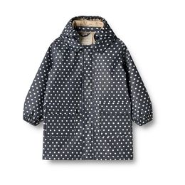 Wheat Regenjacke "Finley" in Schwarz/ Creme - 65% | Gr&ouml;&szlig;e 104 | Kinder-outdoor-jacken