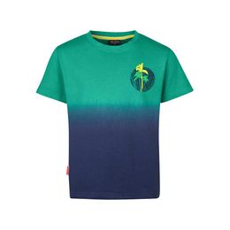 Trollkids Funktionsshirt "Yttersand" in Gr&uuml;n/ Dunkelblau - 44% | Gr&ouml;&szlig;e 116 | Kinder-oberteile