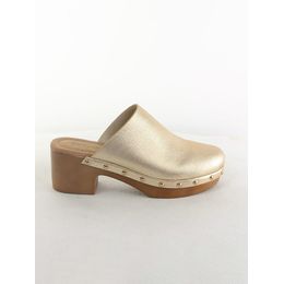 Bellucci Clogs in Gold - 54% | Gr&ouml;&szlig;e 38 | Damen-pantoletten