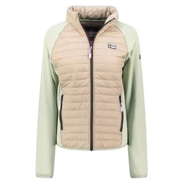Geographical Norway Funktionsjacke in Beige/ Gr&uuml;n - 61% | Gr&ouml;&szlig;e XL | Damen-outdoorjacken