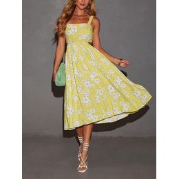 Milan Kiss Kleid in Gelb/ Wei&szlig; - 75% | Gr&ouml;&szlig;e M | Damen-kleider