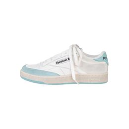 Reebok Leder-Sneakers "Club C Vintage" in Wei&szlig;/ Hellblau - 53% | Gr&ouml;&szlig;e 40,5 | Damen-sneakers