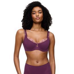 Triumph B&uuml;gel-BH "Wild Gardenia Florale" in Lila - 62% | Gr&ouml;&szlig;e 90C | Damen-bhs